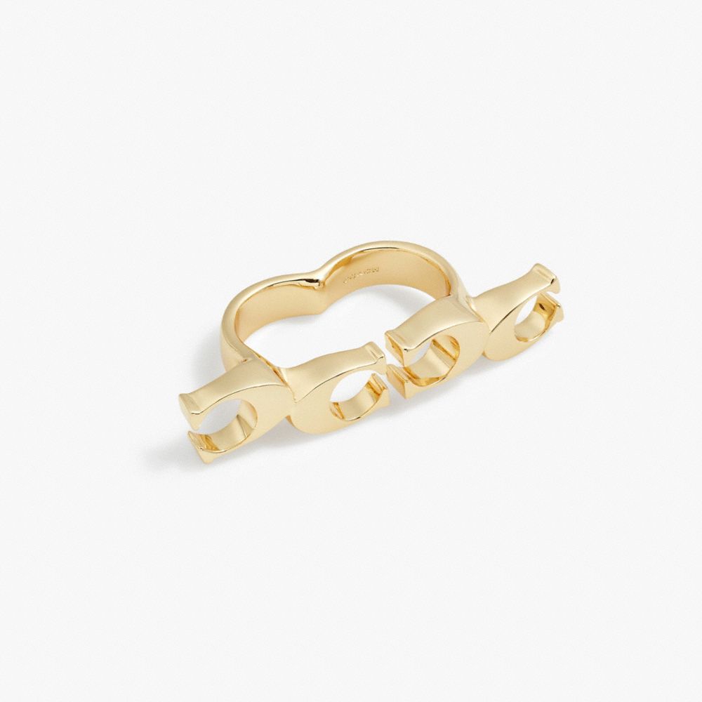 Double Signature Ring | COACH®