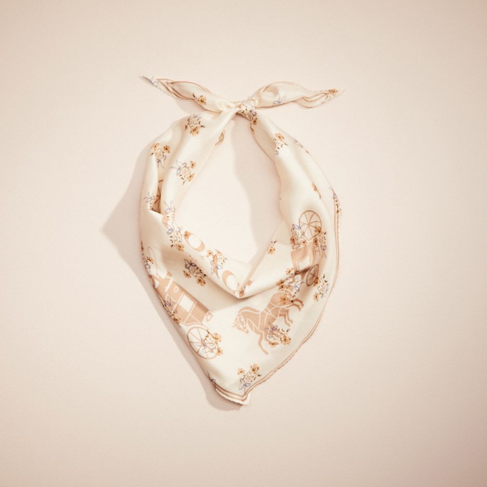 Restored Horse And Carriage Silk Diamond Scarf | COACH®