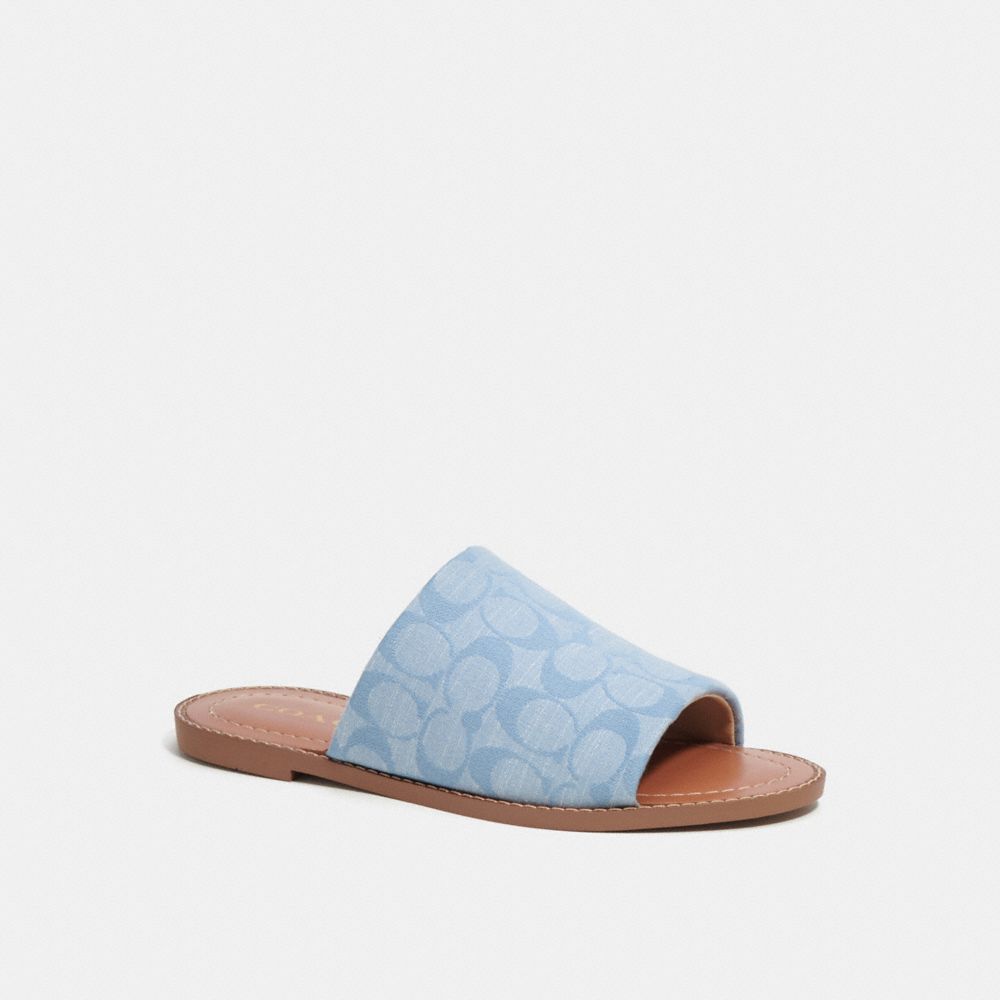 Coach Outlet Hazel Sandal In Signature Chambray In Blue | ModeSens