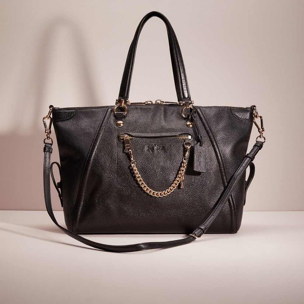 Restored Prairie Satchel With Chain In Pebble Leather | COACH®