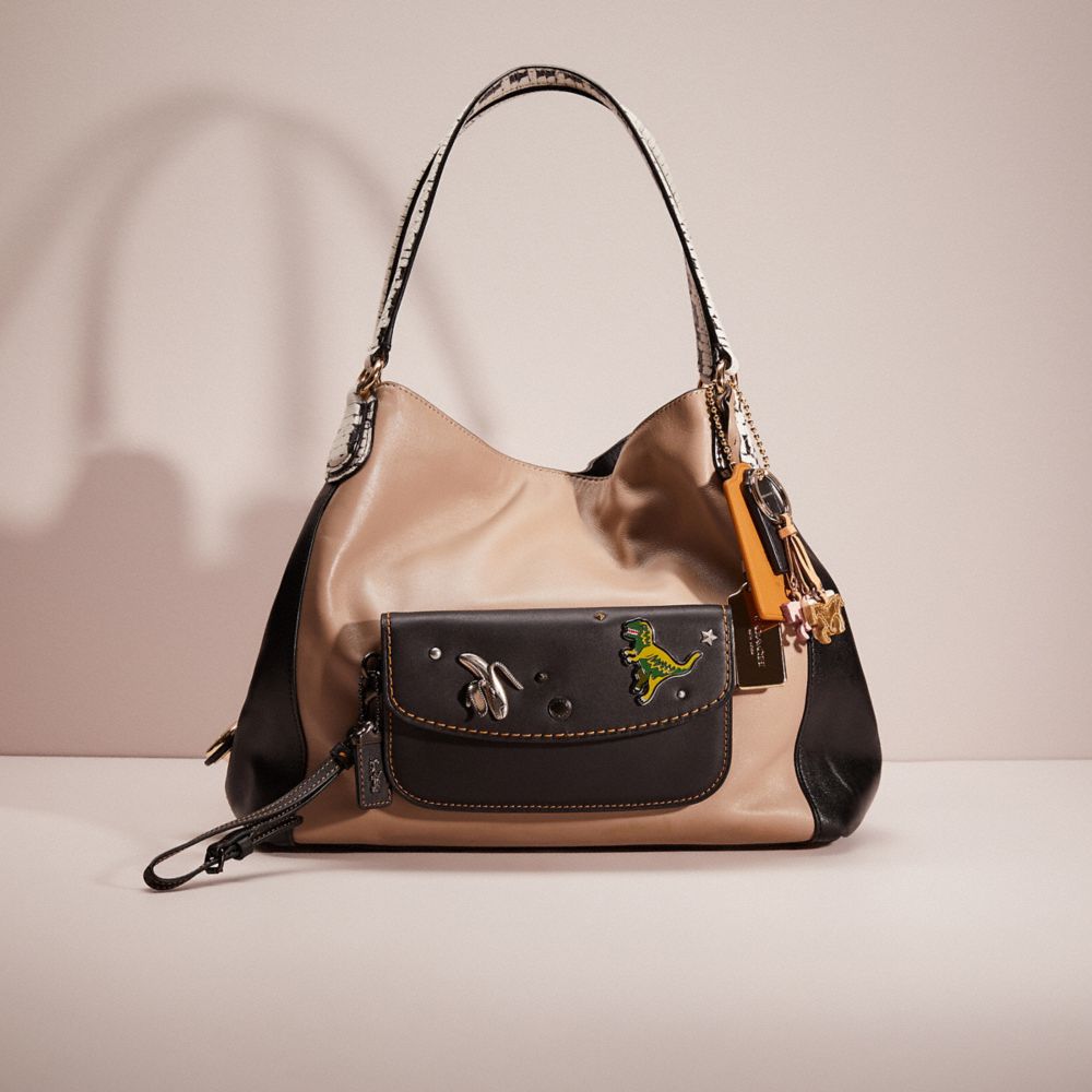 Coach Upcrafted Edie Shoulder Bag 31 In Colorblock In Li/stone | ModeSens