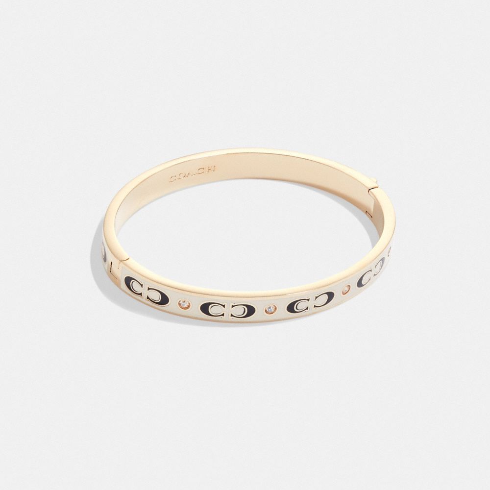COACH® | Signature Enamel Hinged Bangle