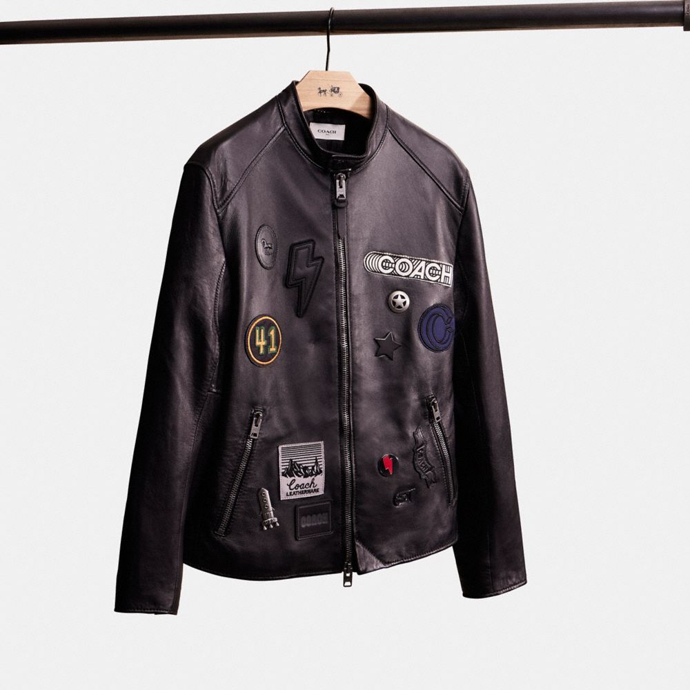 Coach Upcrafted Leather Racer Jacket In Black | ModeSens