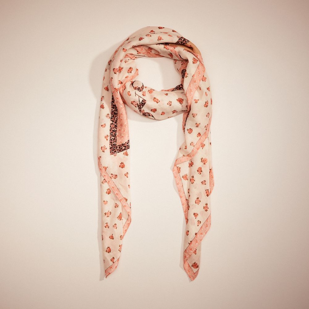 Restored Marguerite Patchwork Oversized Square Scarf | COACH®