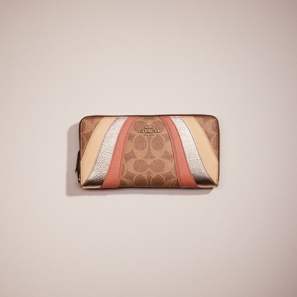 Restored Accordion Zip Wallet In Signature Canvas With Wave Patchwork ...