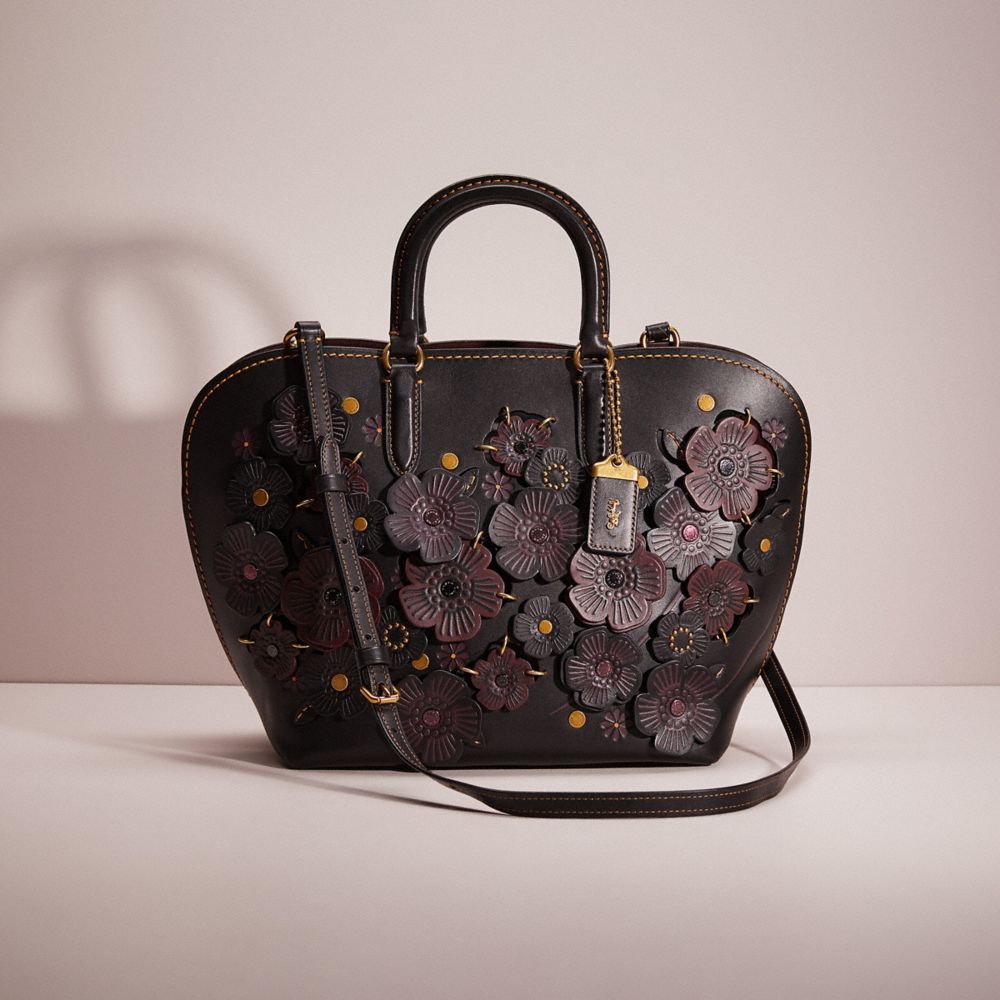 Restored Dakotah Satchel With Linked Tea Rose | COACH®