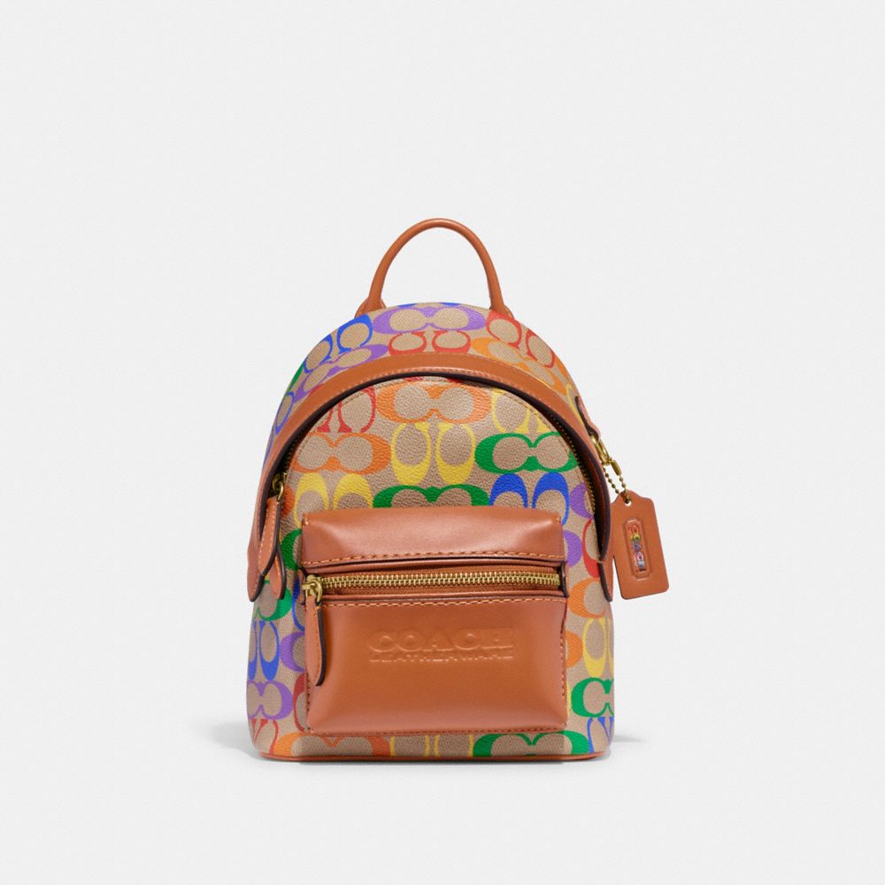 Coach Charter Backpack 18 In Rainbow Signature Canvas | ModeSens