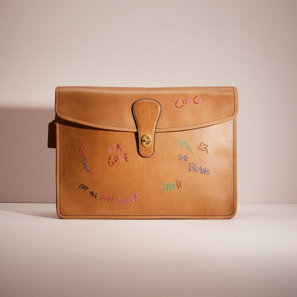 Restored Portfolio In Original Natural Leather | COACH®