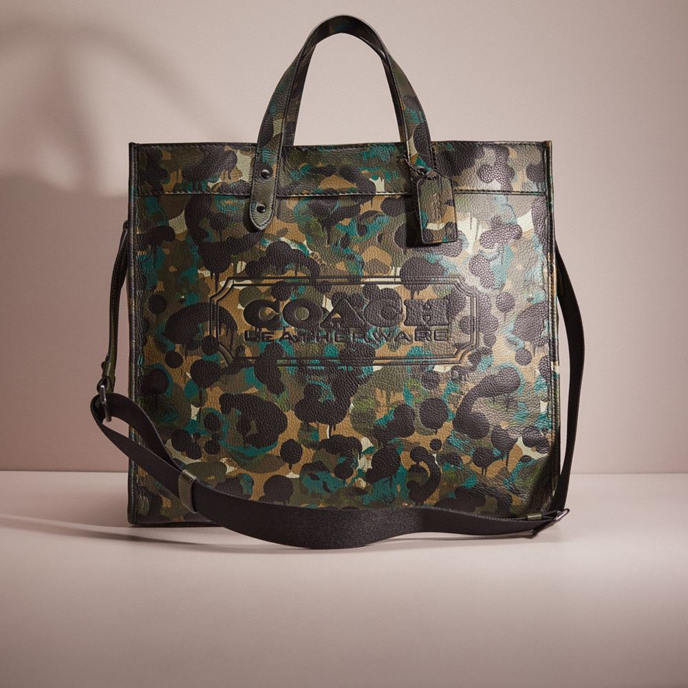Restored Field Tote 40 With Camo Print | COACH®