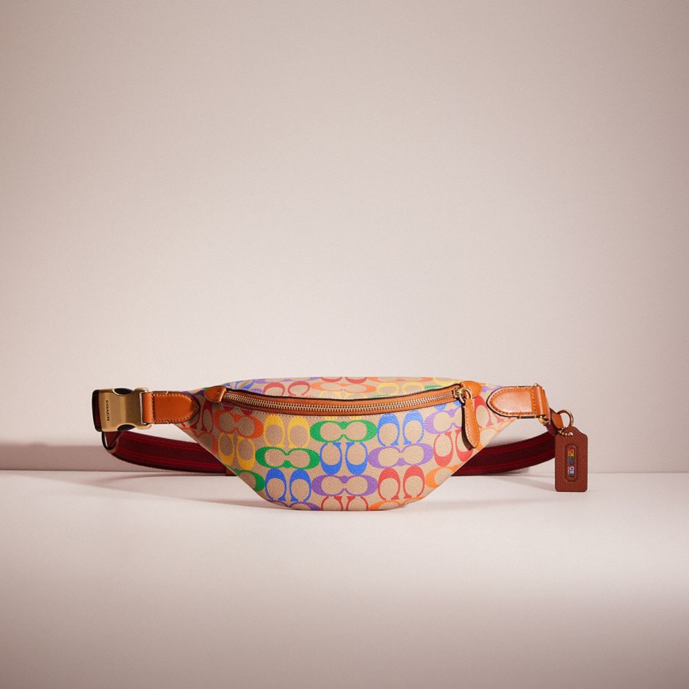 Restored Charter Belt Bag 7 In Rainbow Signature Canvas | COACH®