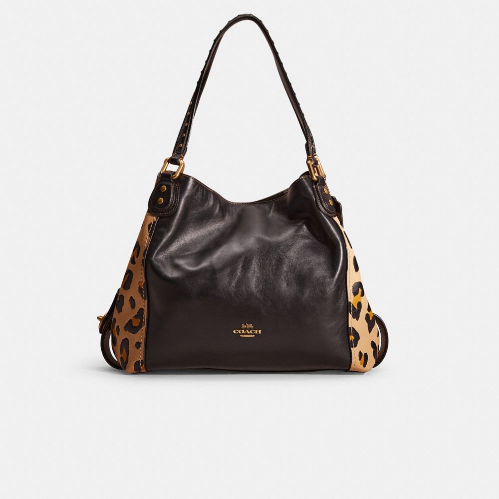 Restored Edie Shoulder Bag 31 With Blocked Leopard Print | COACH®