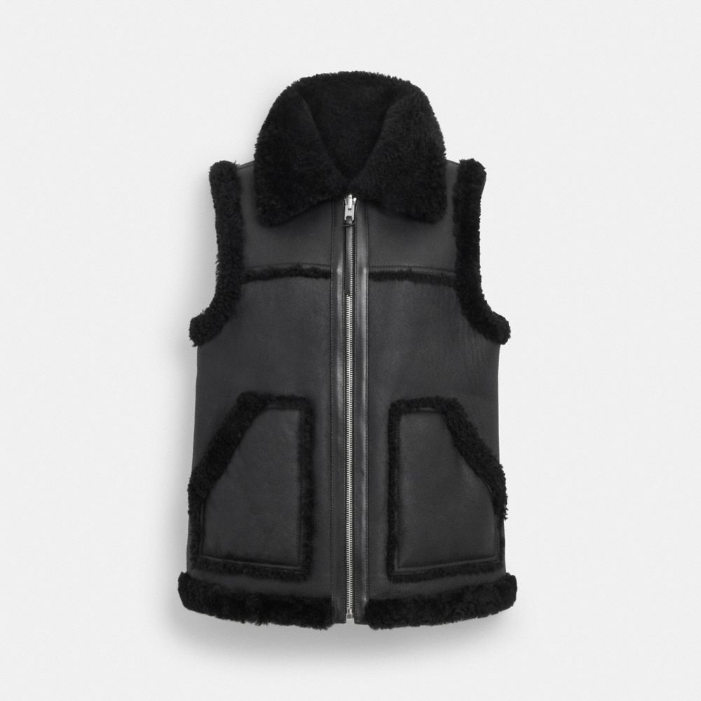 COACH® | Reversible Shearling Vest