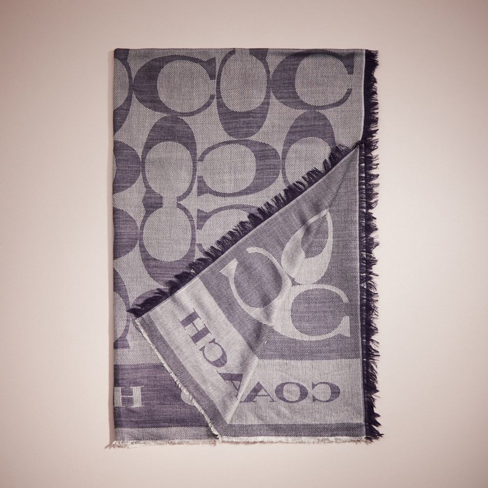 Restored Signature Coach Border Shawl | COACH®