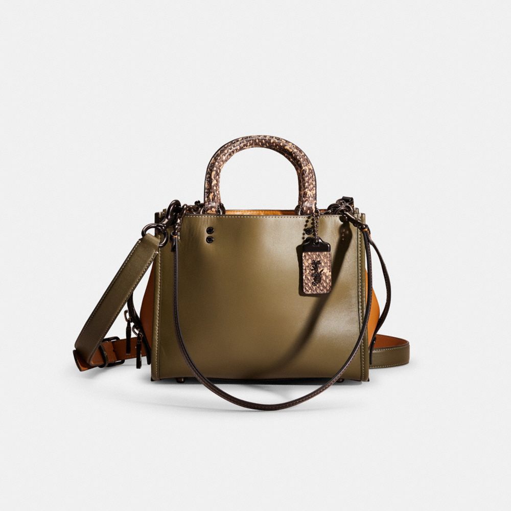 Restored Rogue 25 In Colorblock With Snakeskin Detail | COACH®