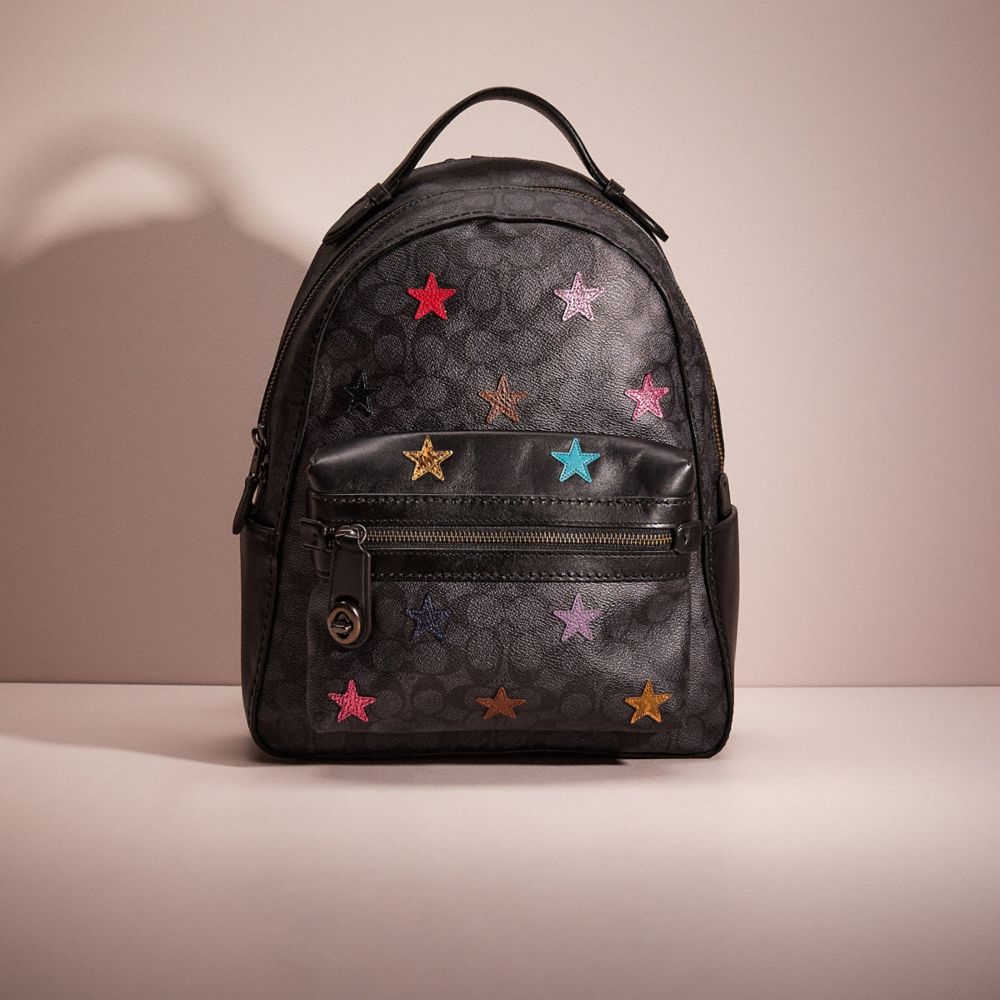 Restored Campus Backpack In Signature Canvas With Star Applique And ...
