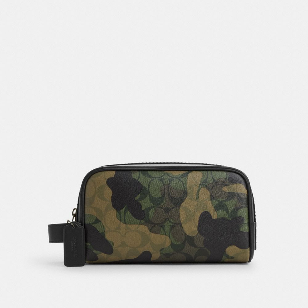 COACH®: Small Travel Kit In Signature Canvas With Camo Print