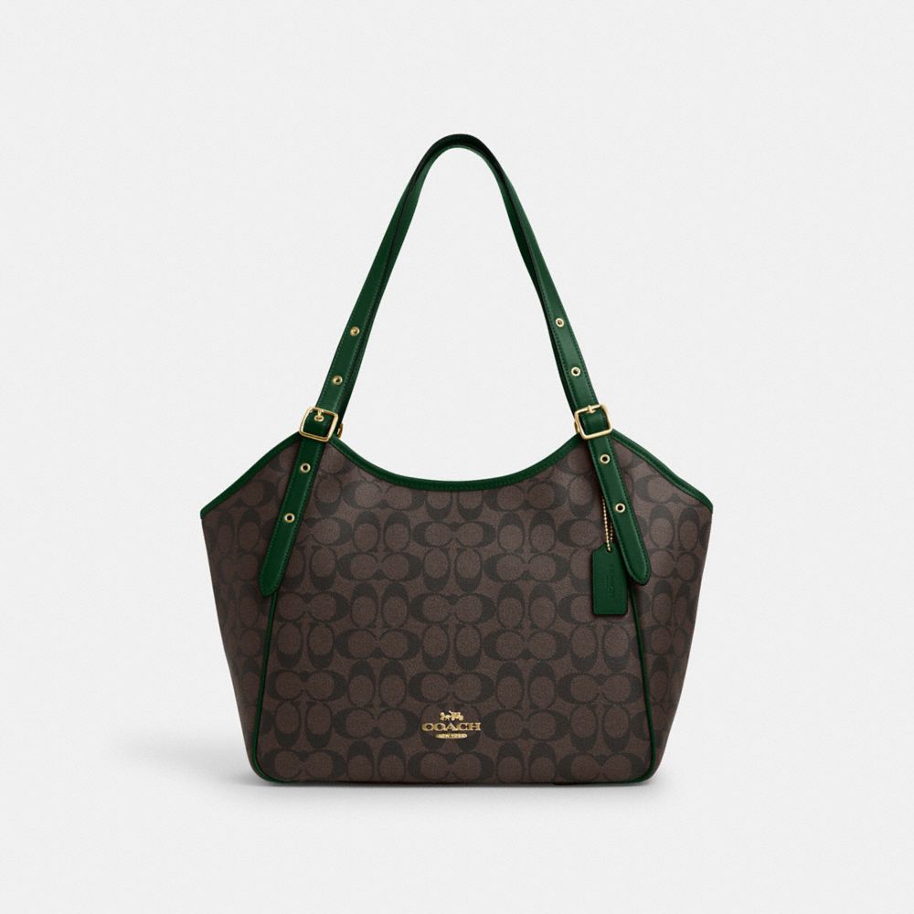 Coach Outlet Meadow Shoulder Bag In Signature Canvas In Multi | ModeSens