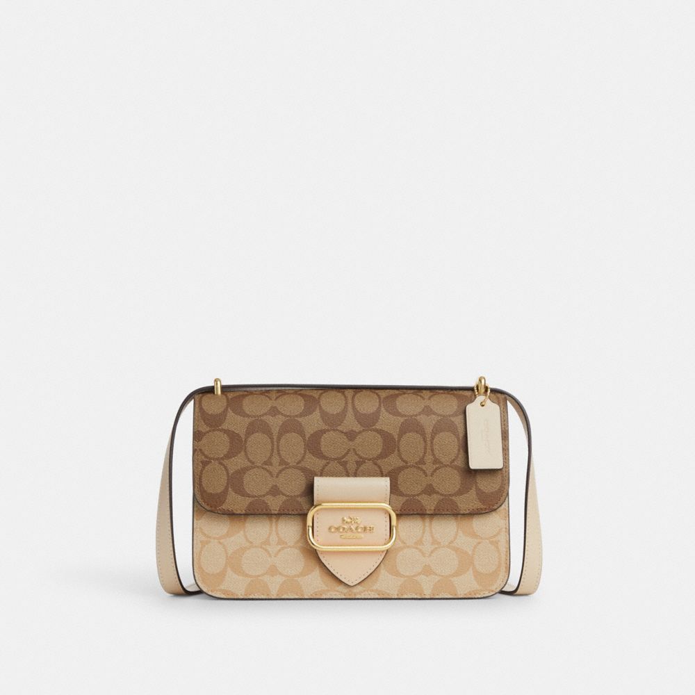 COACH® | Large Morgan Square Crossbody In Blocked Signature Canvas