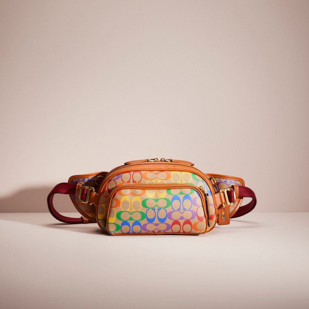 Restored Hitch Belt Bag In Rainbow Signature Canvas | COACH®