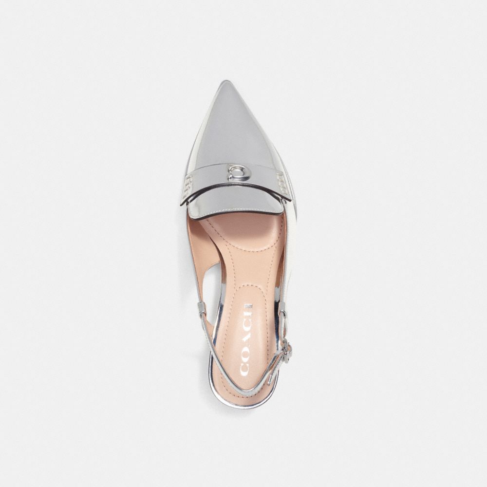 Nikola Hybrid Slingback In Silver Metallic | COACH®
