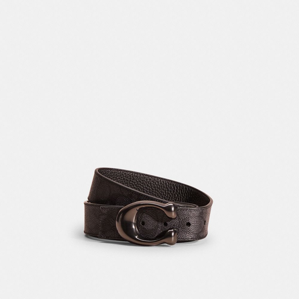 Coach Restored Signature Buckle Cut To Size Reversible Belt, 38mm In ...