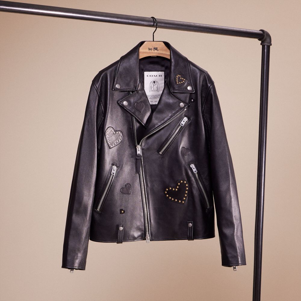 Coach Upcrafted Leather Moto Jacket In Black | ModeSens