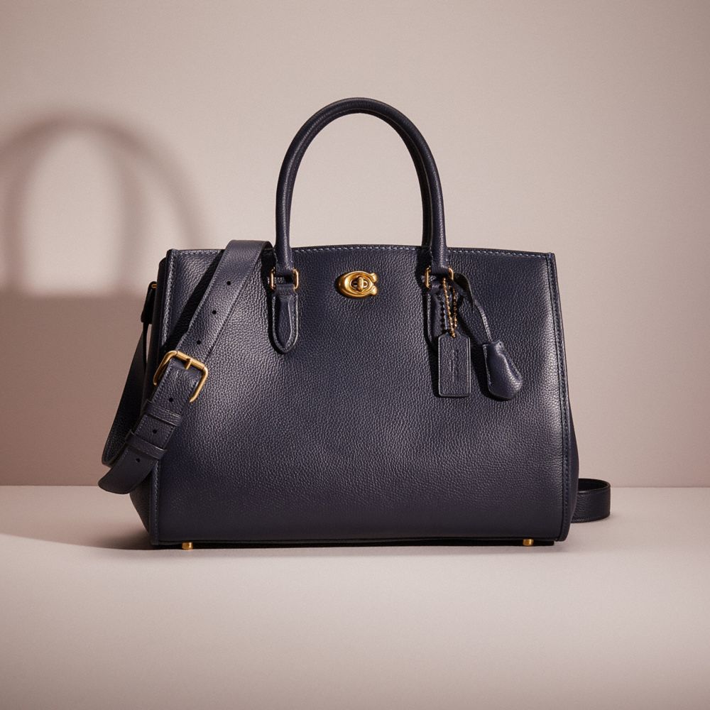 Coach Restored Brooke Carryall In Brass/midnight Navy | ModeSens