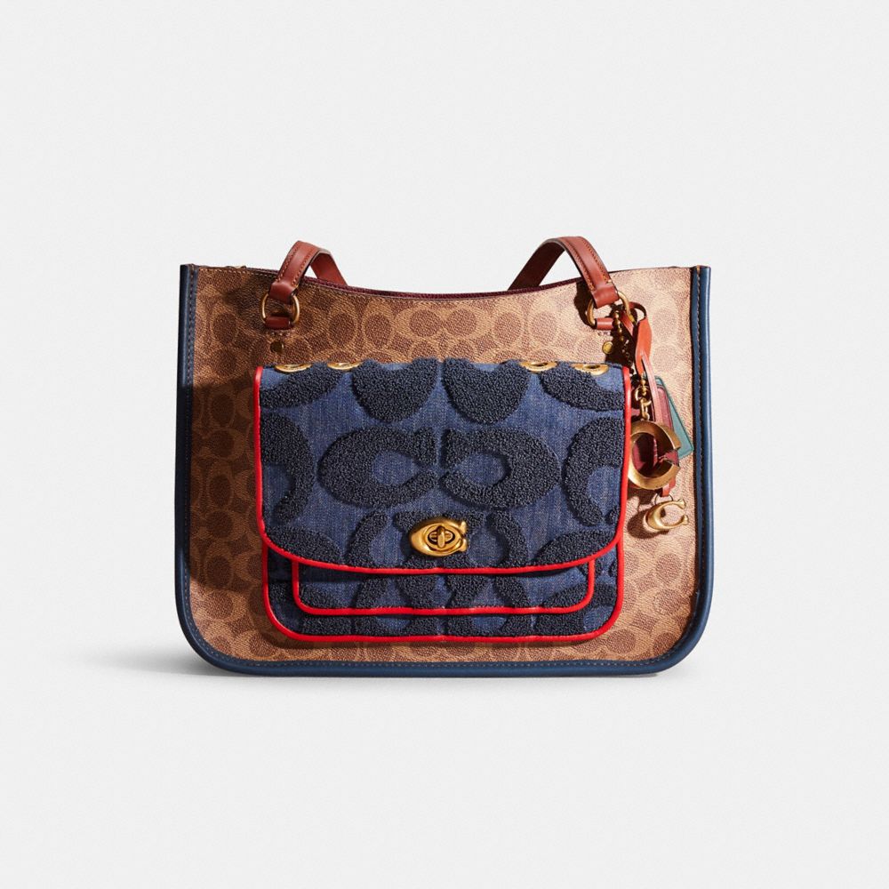 Coach Upcrafted Tyler Carryall In Signature Canvas In Brass/tan/rust ...