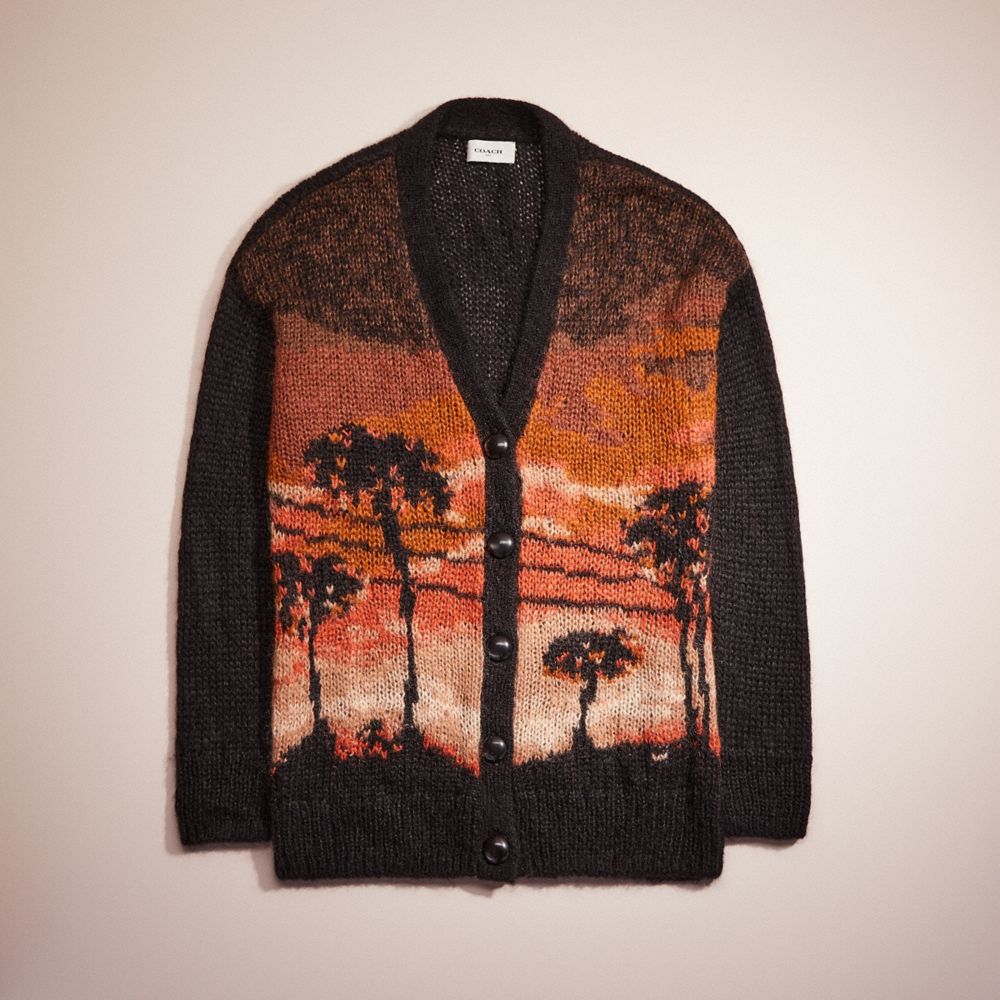 Restored Palm Tree Intarsia Cardigan | COACH®