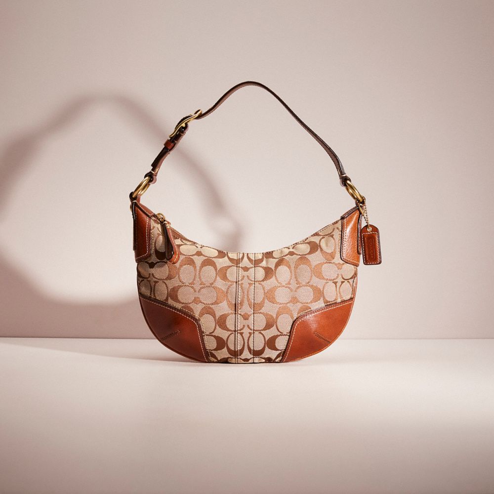 Restored Small Hamptons Round Hobo Bag In Signature Jacquard | COACH®