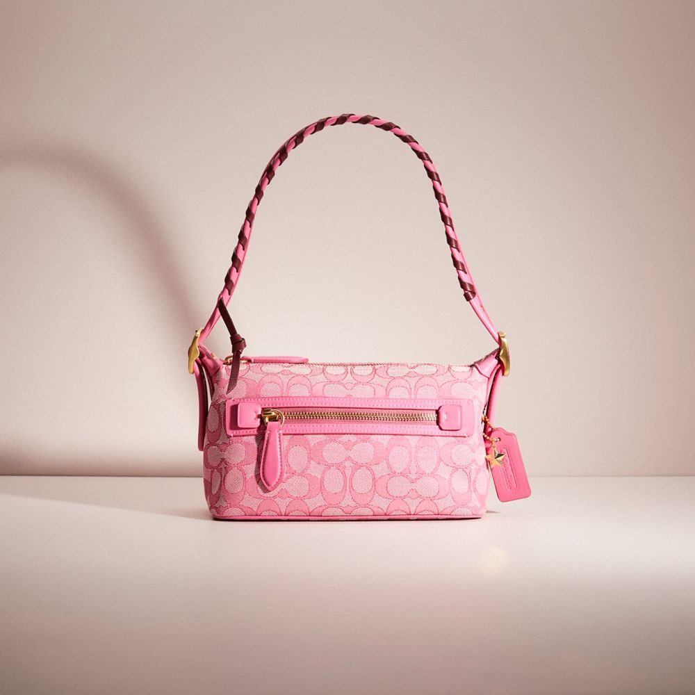 Coach Upcrafted Demi Bag In Signature Jacquard In Brass/petunia | ModeSens