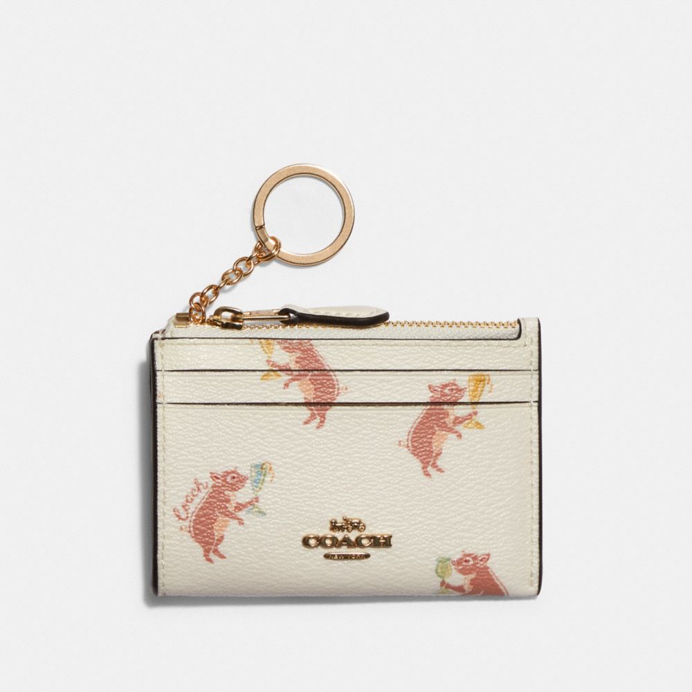 COACH® Outlet | Mini Skinny Id Case With Party Pig Print